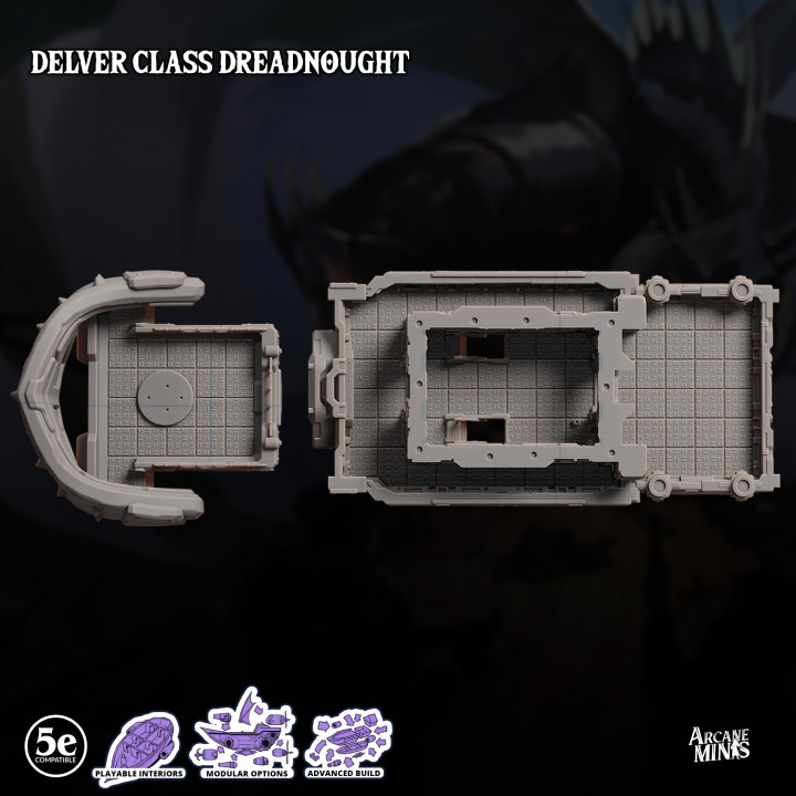 3D Printable Airship - Delver Class Dreadnought by Sordane Publishing