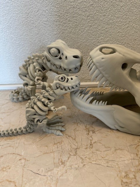 3D Printable Flexi Factory Skeleton T-Rex with 3MF and XXL Versions ...