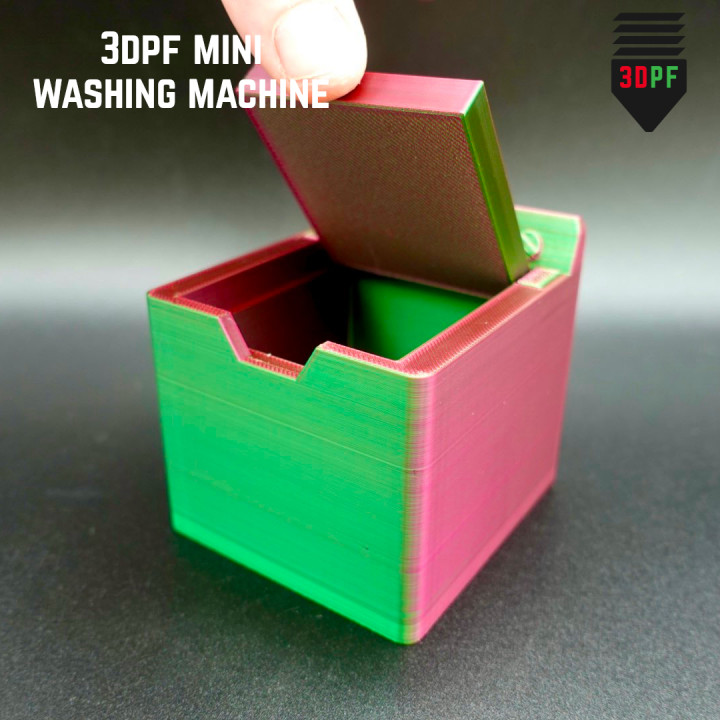 3D Printable Mini Washing Machine by MysticMesh3D