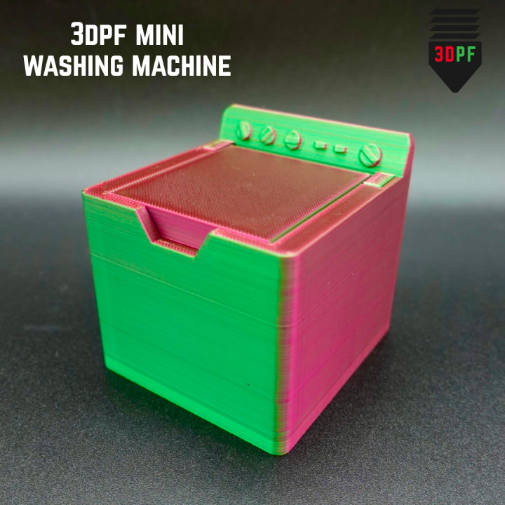 3D Printable Mini Washing Machine by MysticMesh3D