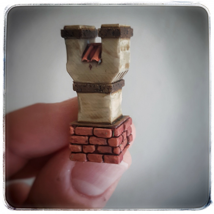 3D Printable Chimneys and Smocking Flues - set by Korhyl Miniatures