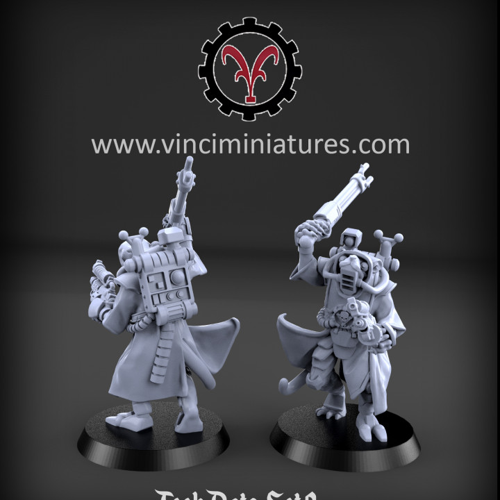3D Printable DARK FUTURE TECH RATS SET 3 by vinciminiatures