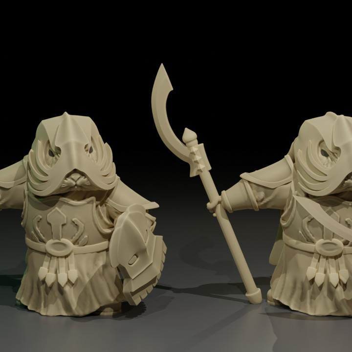 3D Printable Rabbit Kraken Knights by The Cavy Forge
