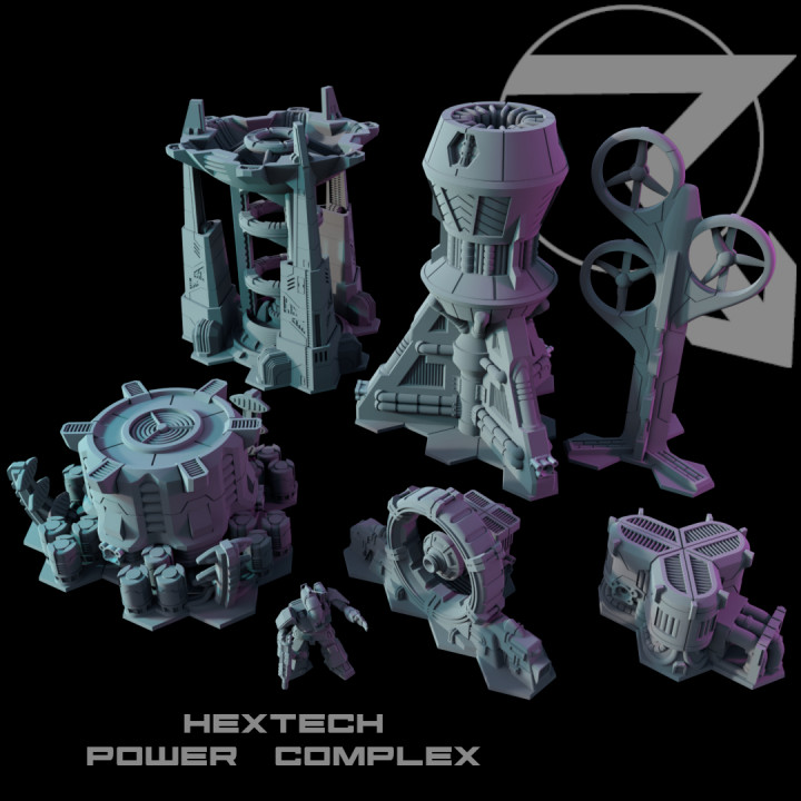 3D Printable HEXTECH - Power Complex - Core Bundle (Battletech ...