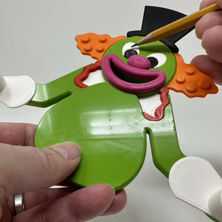 3D Printable Marblevator, Clown. by Greg Zumwalt