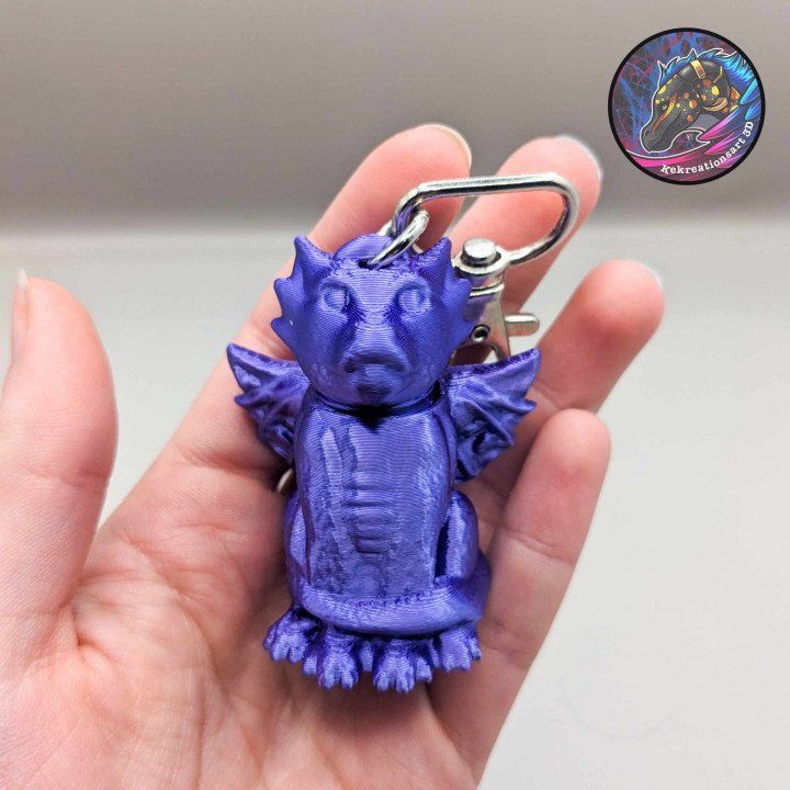 3D Printable Dragon Keychain Container by Kirsten M