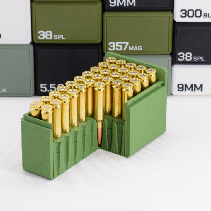 3D Printable AMMO BOX 9mm AMMUNITION STORAGE 50 ROUNDS AMMO CRATE 9 mm by ildarcheg