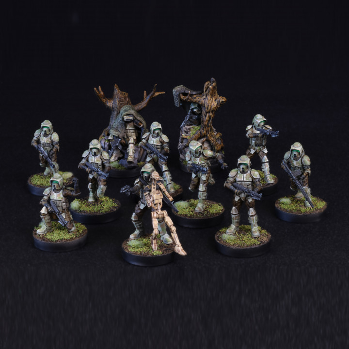 3D Printable Recon Squad by Blue Wolf Miniatures