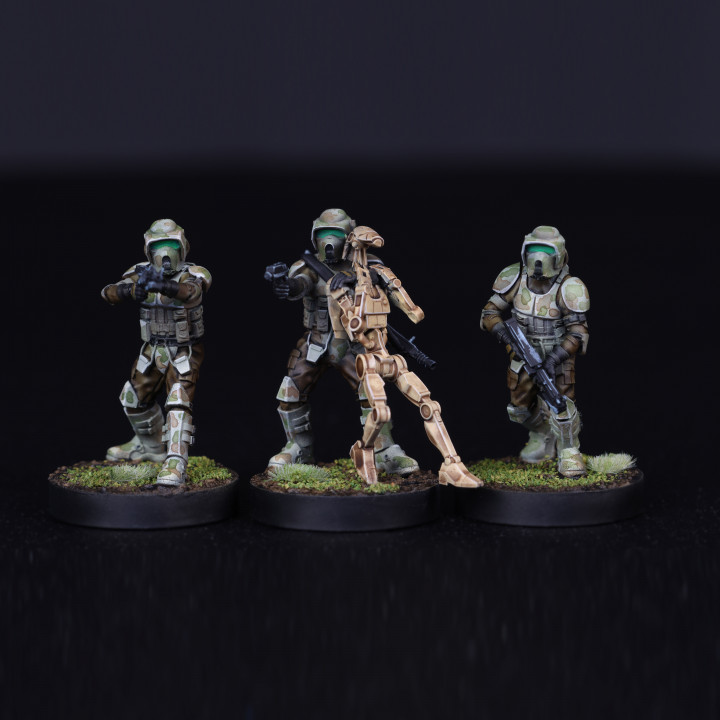 3D Printable Recon Squad by Blue Wolf Miniatures