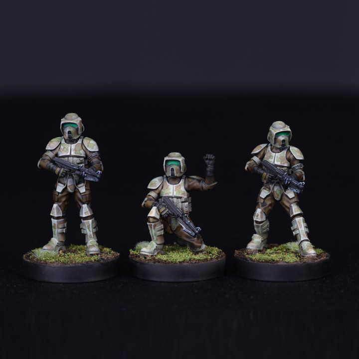 3D Printable Recon Squad by Blue Wolf Miniatures