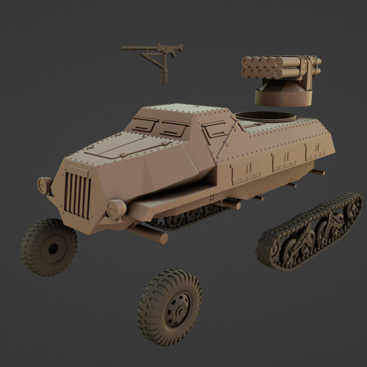 3D Printable Sd.Kfz.4 Panzerwerfer (Germany, WW2) by Wargame3d