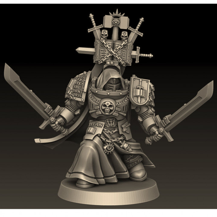 3D Printable Silver Wardens Heavy Exterminatus Marines by Chad Hoverter