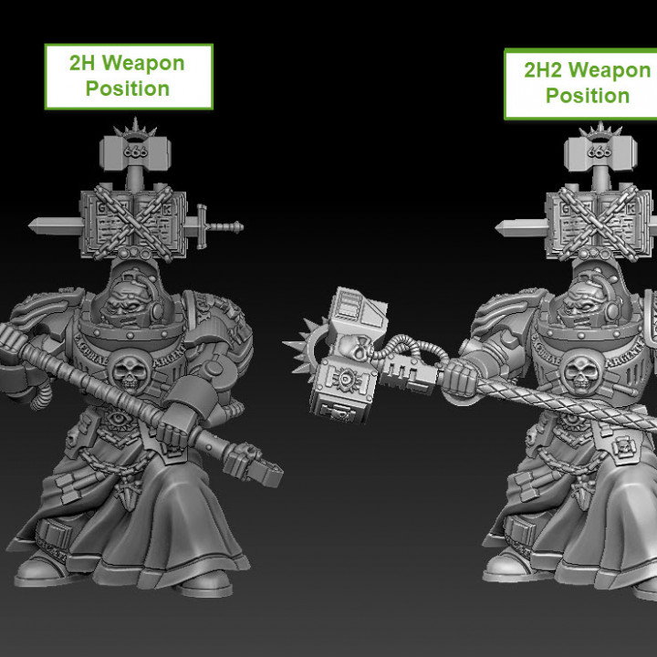 3D Printable Silver Wardens Heavy Exterminatus Marines by Chad Hoverter