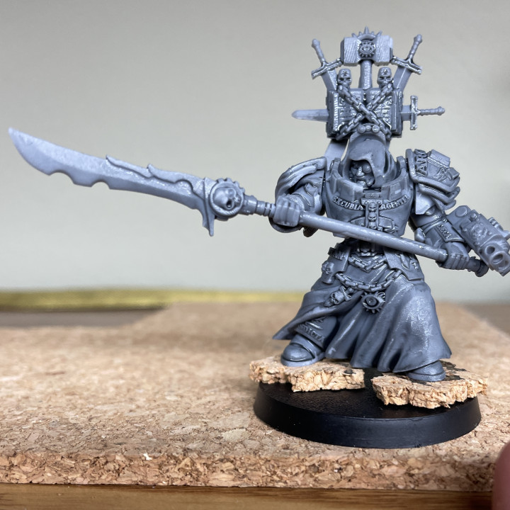 3D Printable Silver Wardens Heavy Exterminatus Marines by Chad Hoverter