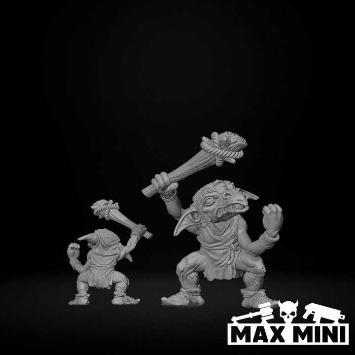 3D Printable Gnoblits group 2 by Max Mini