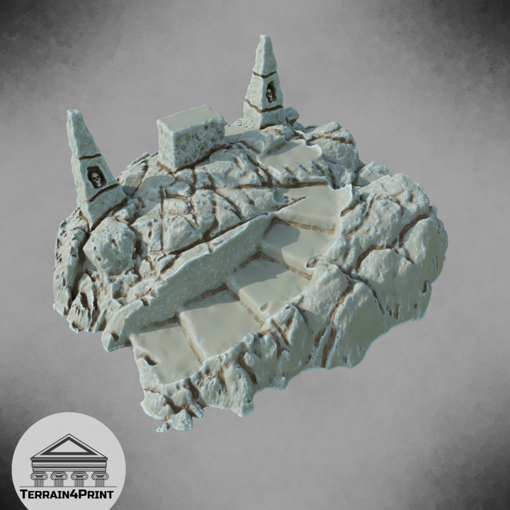 3D Printable 3d scanned rocks with decorations by Terrain4Print