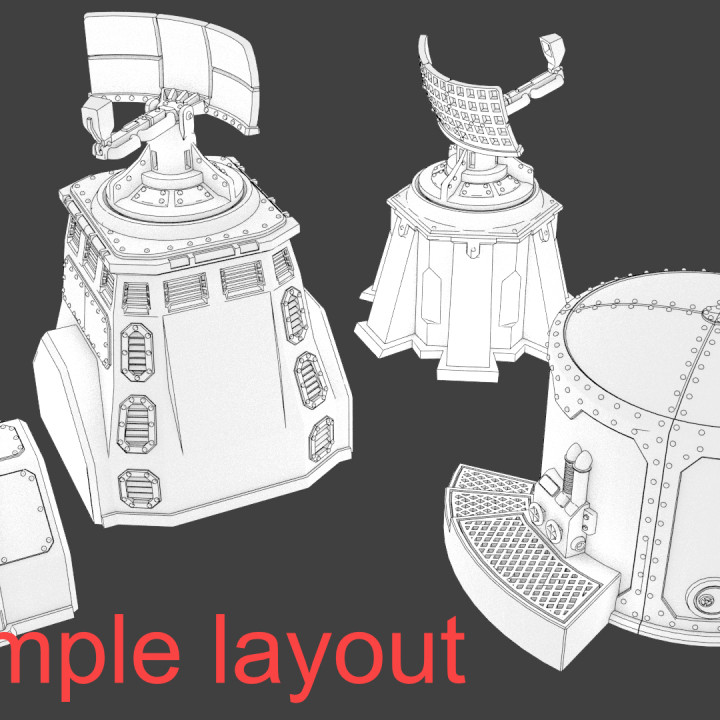 3D Printable Modular scifi barracks by Terrain4Print