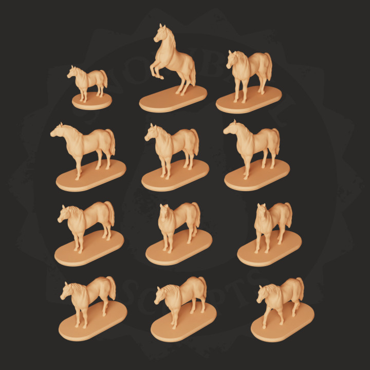 3D Printable Horse Set by Snowball Sculpts