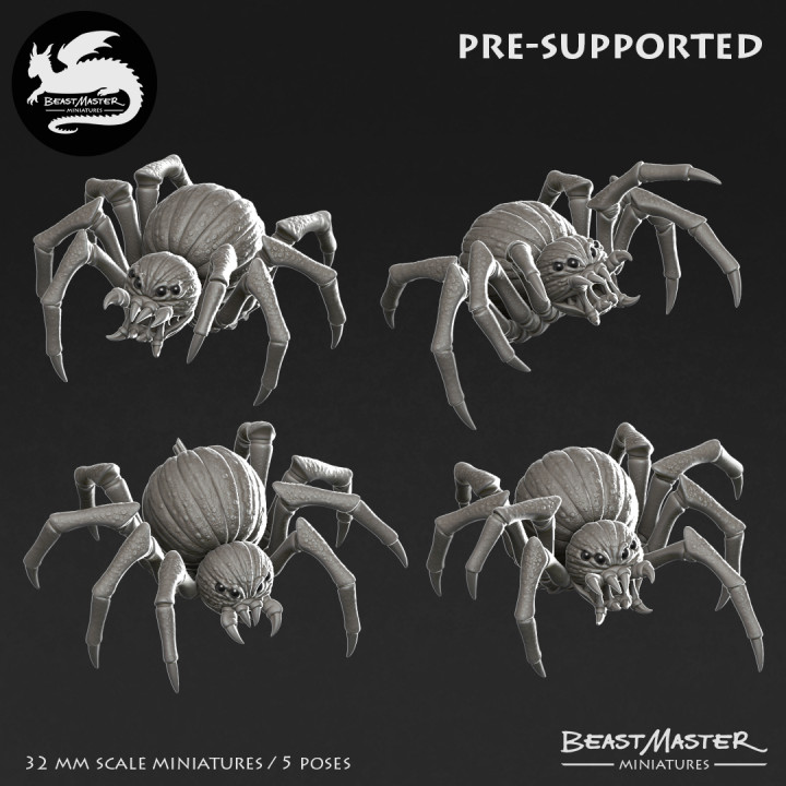 3D Printable Pumpkin Spider Pack - Pre-supported - 5 models by ...