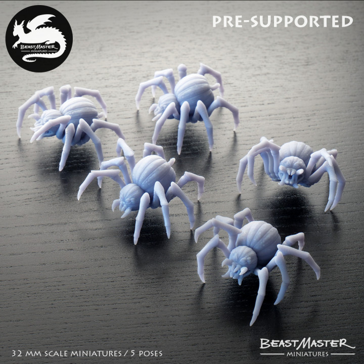 3D Printable Pumpkin Spider Pack - Pre-supported - 5 models by ...