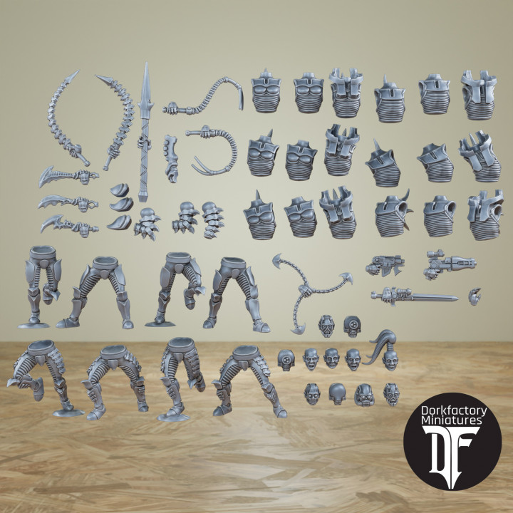 3D Printable Shadowspace Raiders by Dorkfactory Miniatures