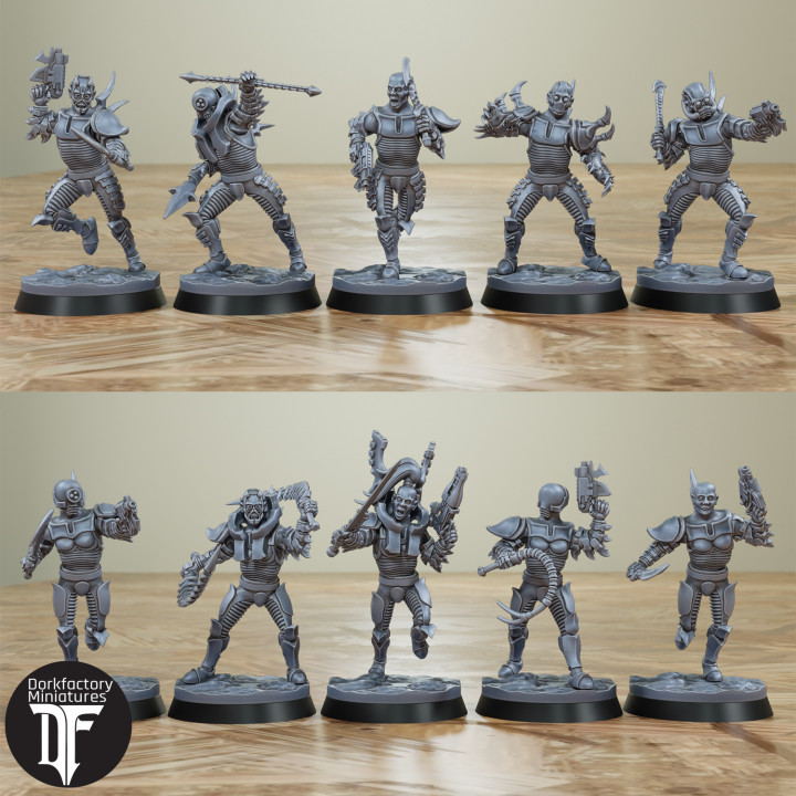 3D Printable Shadowspace Raiders by Dorkfactory Miniatures
