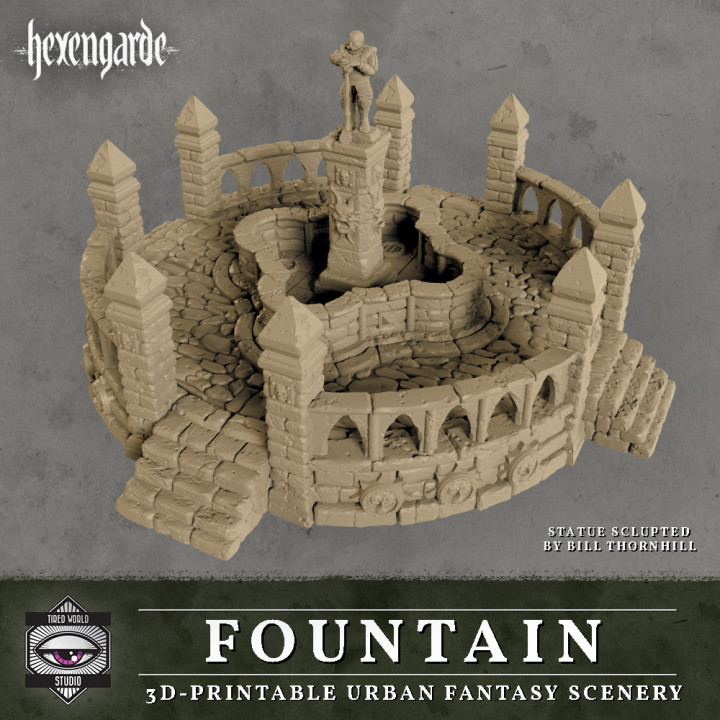 3D Printable Fountain by Tired World Studio