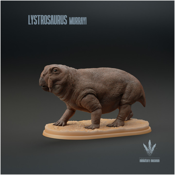 3D Printable Lystrosaurus murrayi : The Shovel Lizard by Miniature Museum