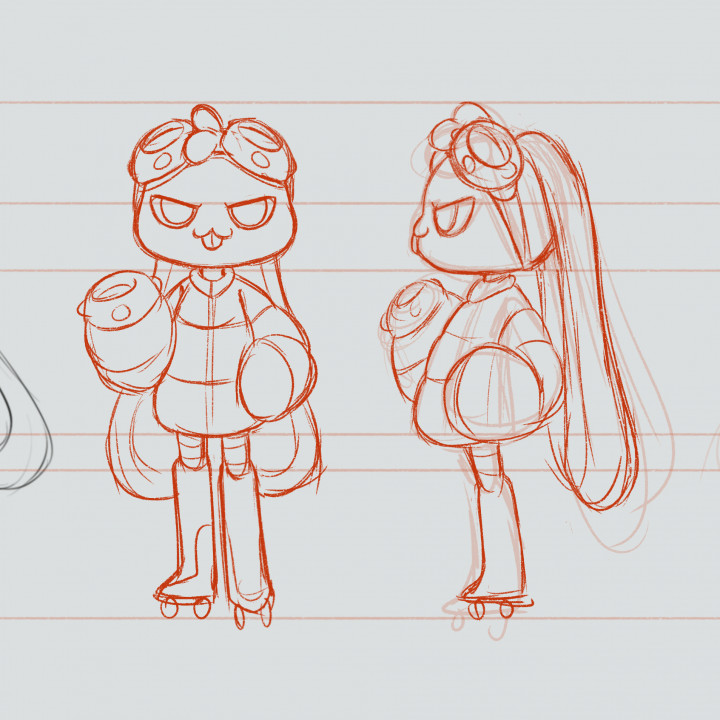 3D Printable Rabbit on Roller Skate by ToyKo!