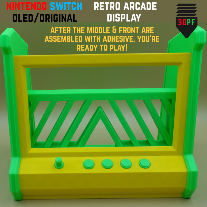 3D Printable Nintendo Switch Retro Arcade Display (Original/OLED) by ...
