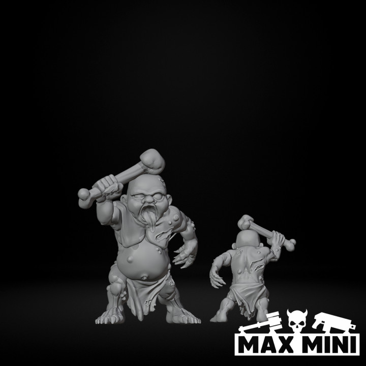 3D Printable Halfling Ghouls group by Max Mini