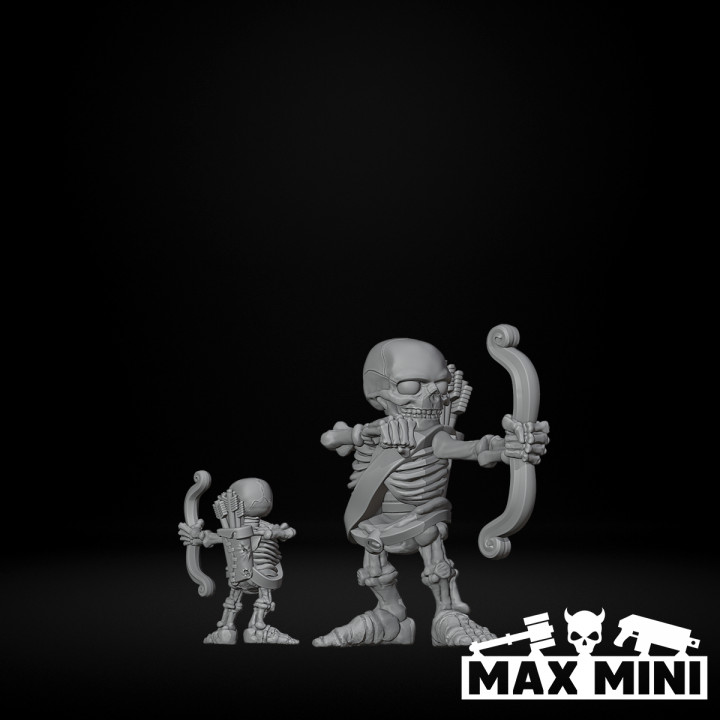 3D Printable Halfling Undead Archers Group by Max Mini