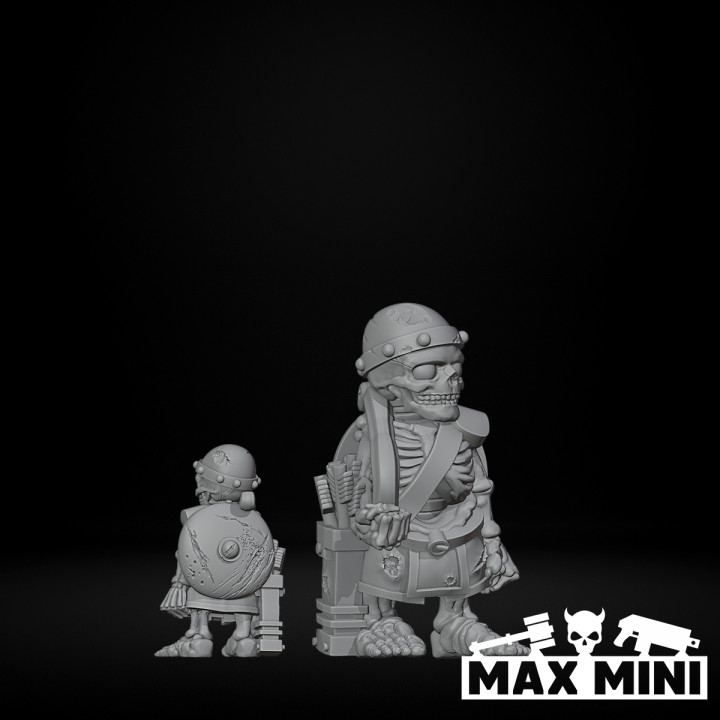 3D Printable Halfling Undead Archers Group by Max Mini
