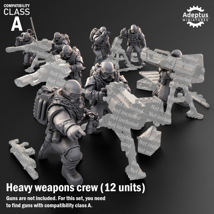 3D Printable Heavy Weapons Team. Spectre Regiment. Imperial Guard ...
