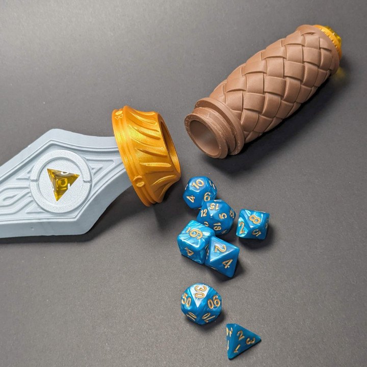 3D Printable Dice Dagger! by Clockspring