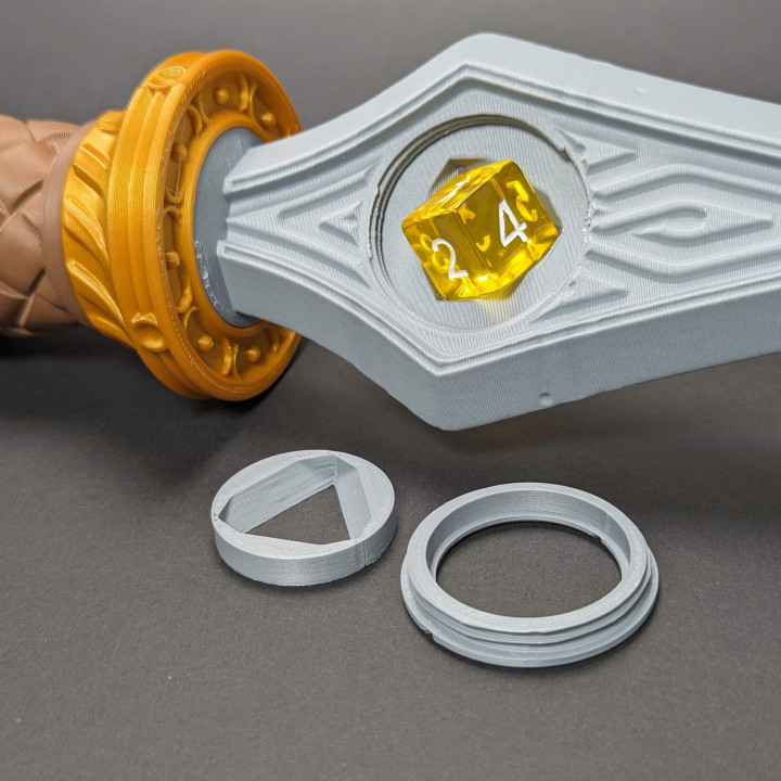 3D Printable Dice Dagger! by Clockspring