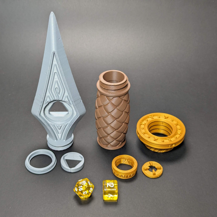 3D Printable Dice Dagger! by Clockspring