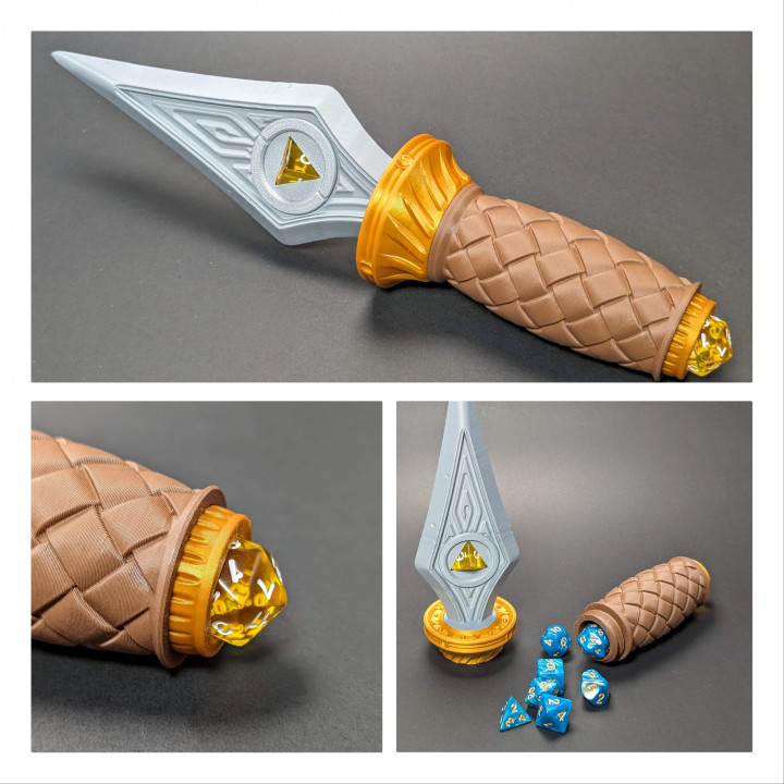 3D Printable Dice Dagger! by Clockspring