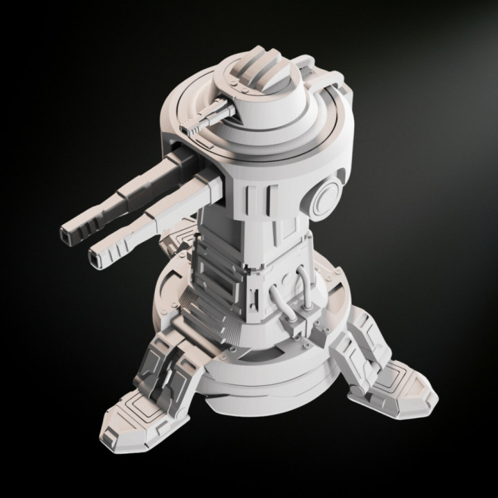 3D Printable Sci-Fi Turret II by WargamesCo