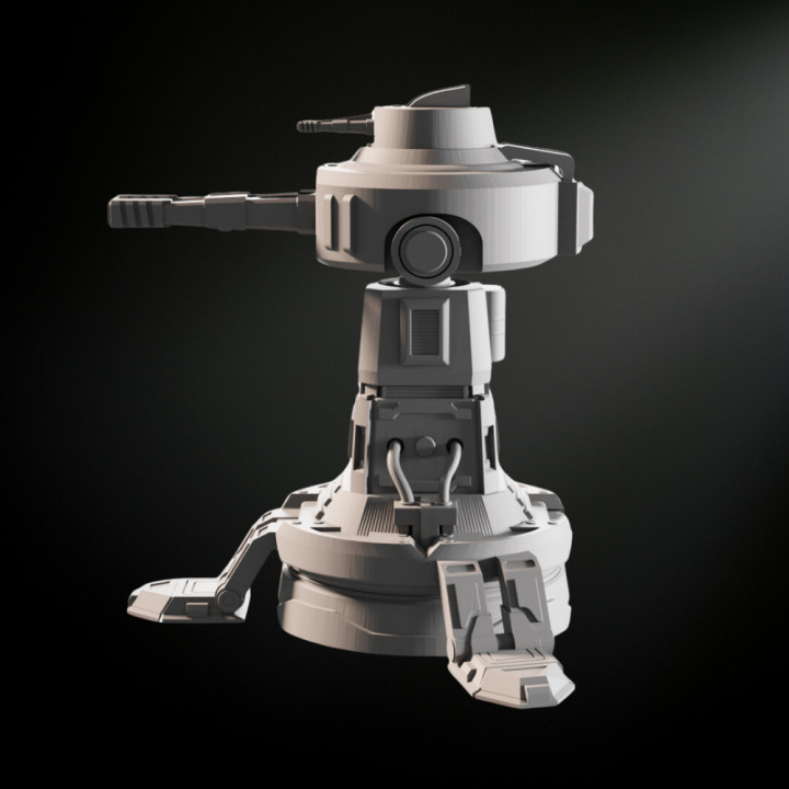 3D Printable Sci-Fi Turret II by WargamesCo
