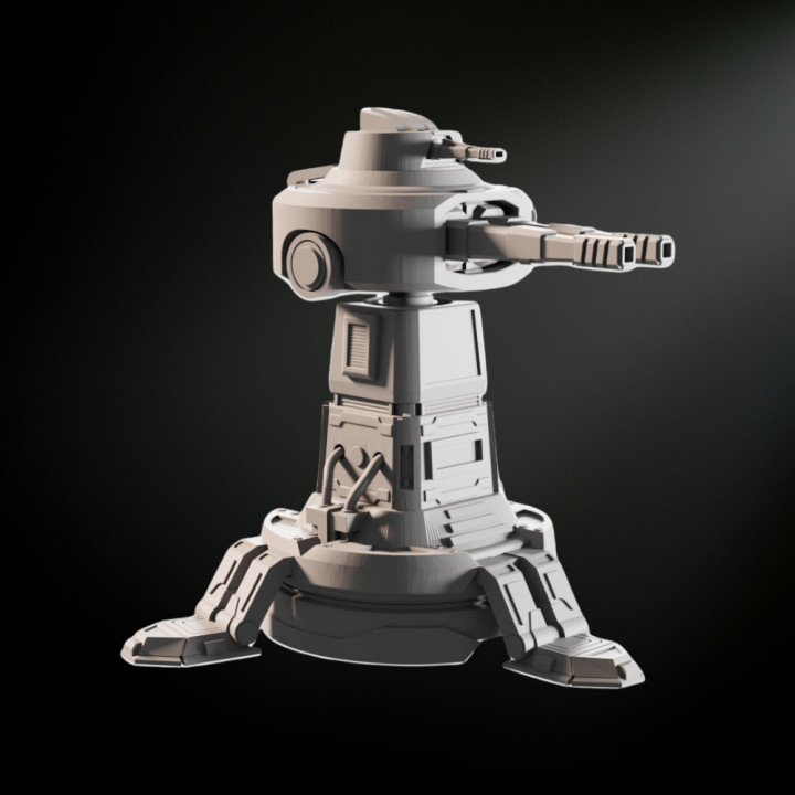 3D Printable Sci-Fi Turret II by WargamesCo