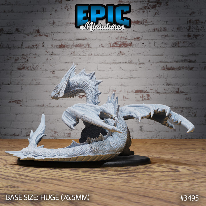 3D Printable Mirage Dragon Laying / Legendary Drake / Winged Mountain ...