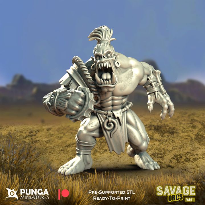 3D Printable Savage Orcs Complete Set by Punga Miniatures