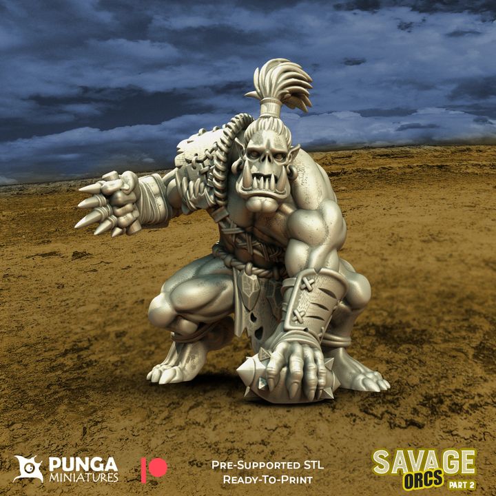 3D Printable Savage Orcs Complete Set by Punga Miniatures