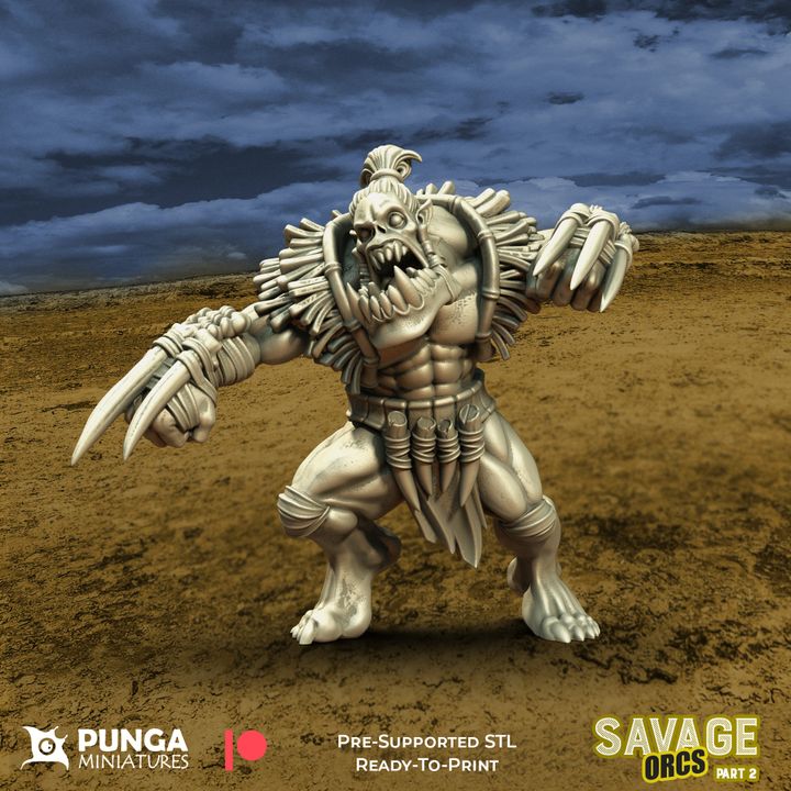 3D Printable Savage Orcs Complete Set by Punga Miniatures