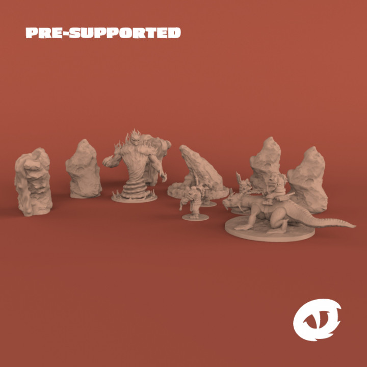 3D Printable Lava Rocks Scatter by Insight Miniatures