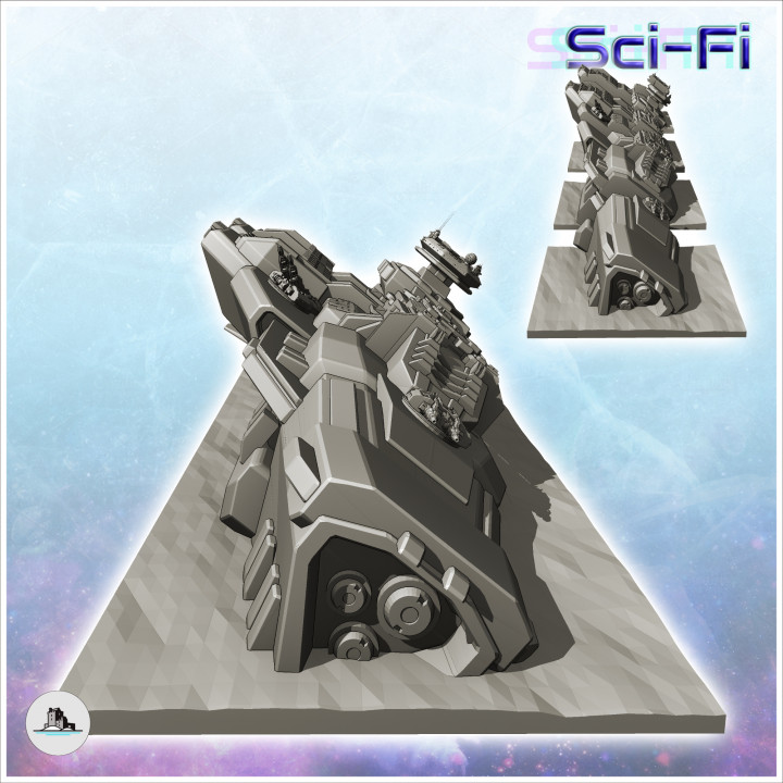 Download Huge Space capital Warship carcass (5) - Future Sci-Fi SF Post ...