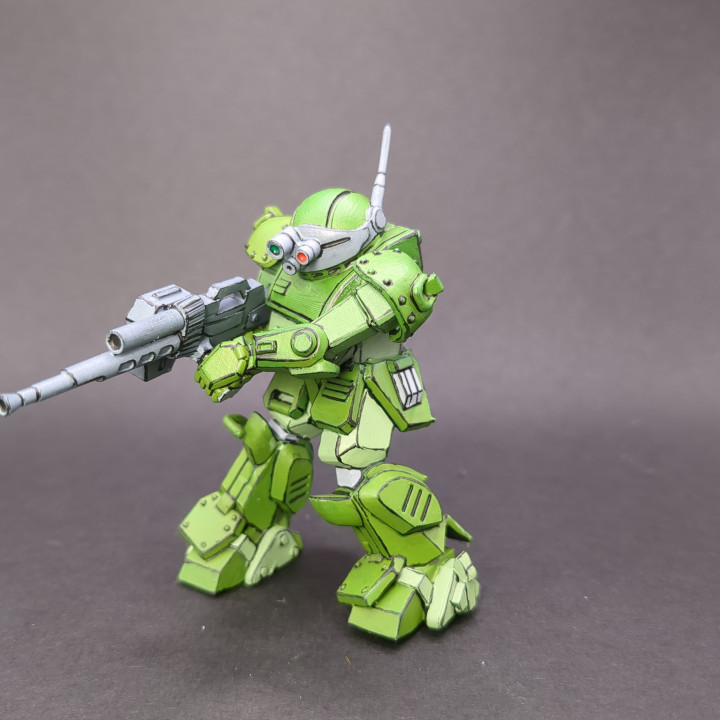 3D Printable ScopeDog, Readied; Mecha Miniature by LostPage
