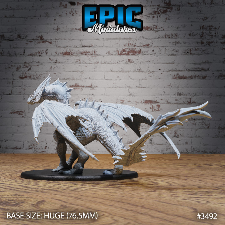 3D Printable Mirage Dragon Set / Legendary Drake / Winged Mountain ...