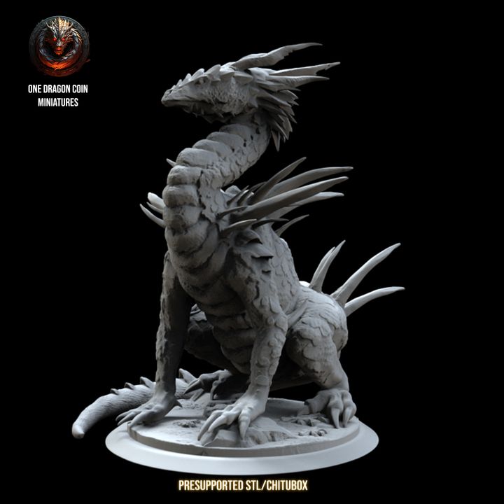 3D Printable Naganth, Frost Serpent Dragon by Spirit of Resin Miniatures